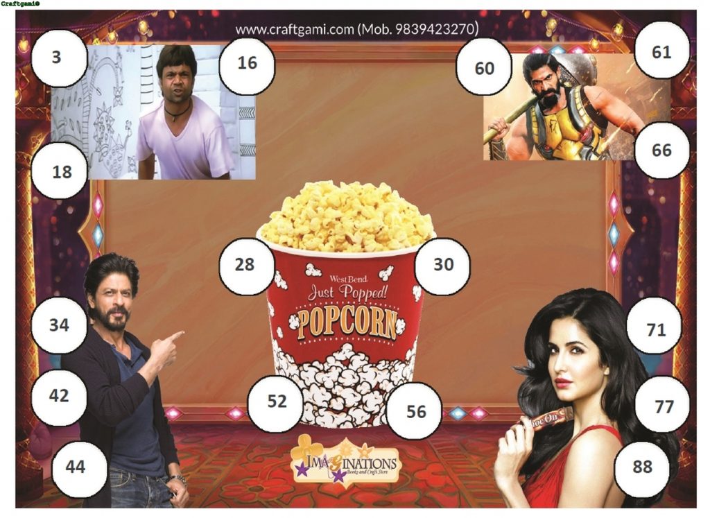 Bollywood Housie Ticket (24 Tickets) - Craftgami