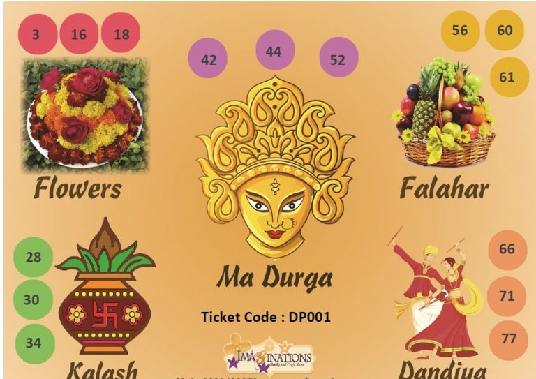Diwali Theme - 1 Housie Ticket (24 Tickets) - Craftgami