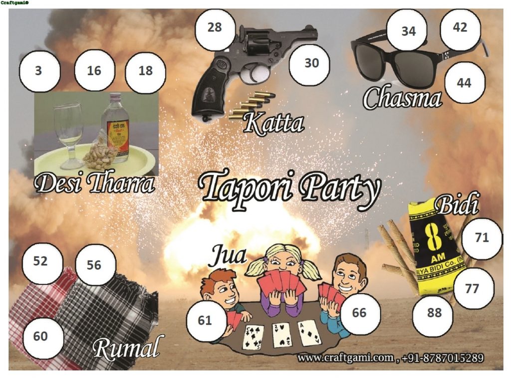 Tapori Theme Housie Ticket (24 Tickets) - Craftgami