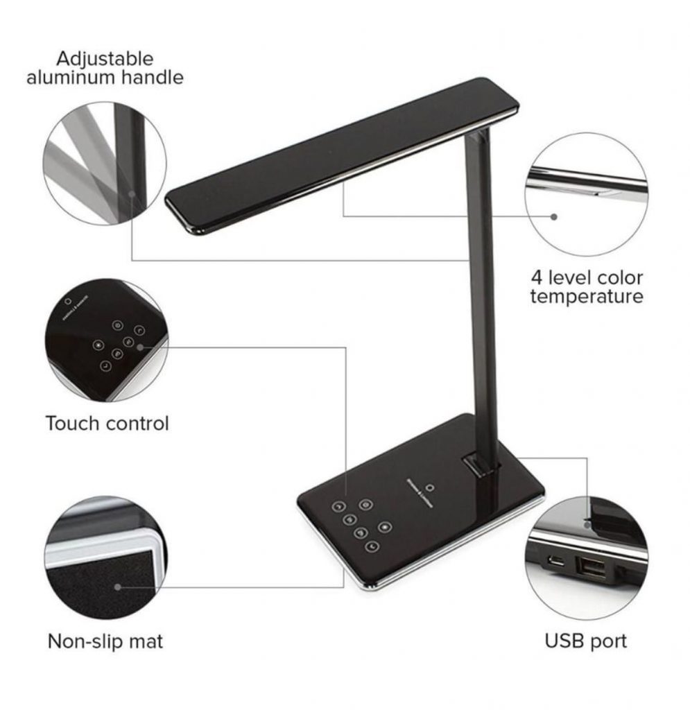 LED Table Lamp with Wireless Charger - Craftgami