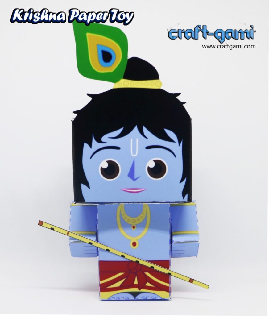 Craftgami - Krishna Paper Toy (DIY, Cut and make toy) - Craftgami