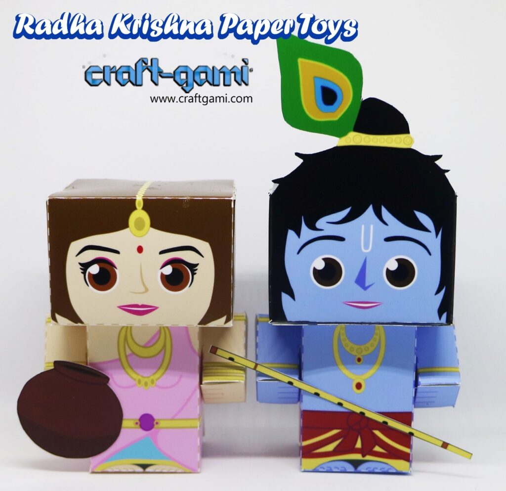 Craftgami - Krishna Paper Toy (DIY, Cut and make toy) - Craftgami