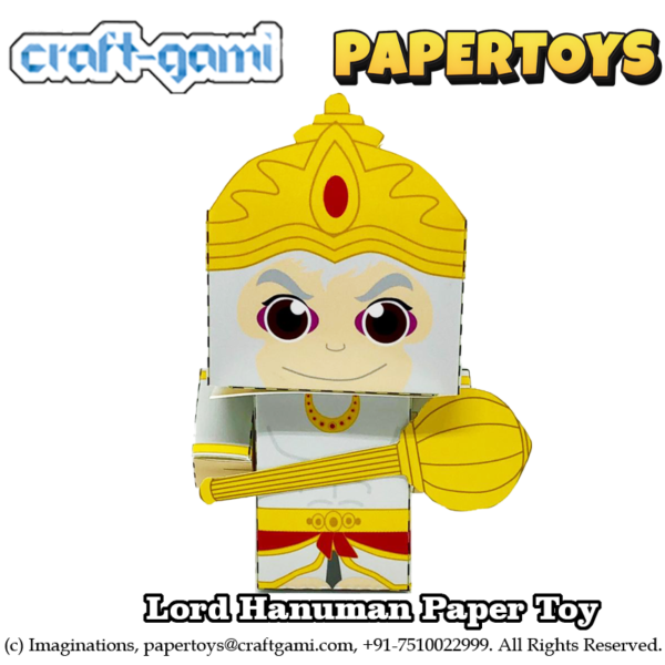 Craftgami - Lord Hanumaan Paper Toy (DIY, Cut and make toy) - Craftgami