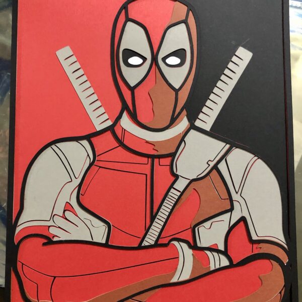 Layered Frame - Deadpool (8” x 10” Size) - Craftgami