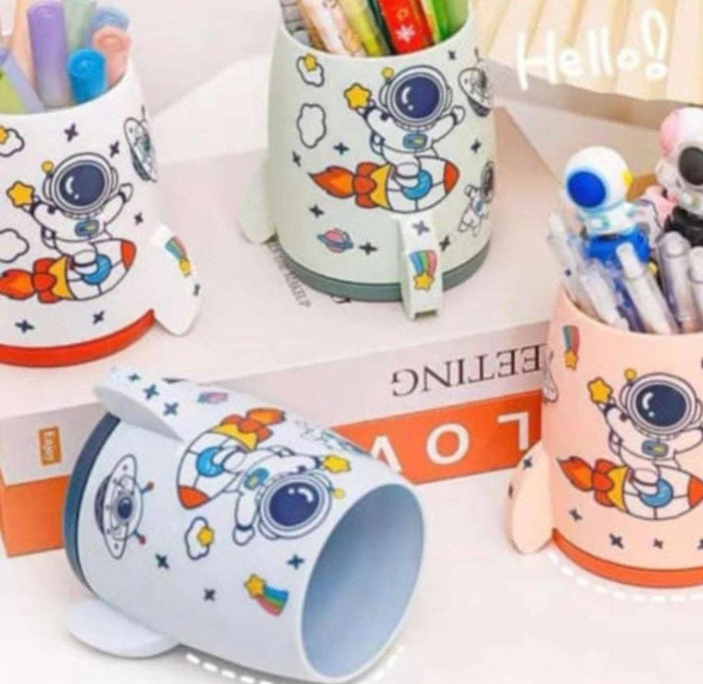 Space Theme Pen stand (blank pen stand with space theme stickers ...