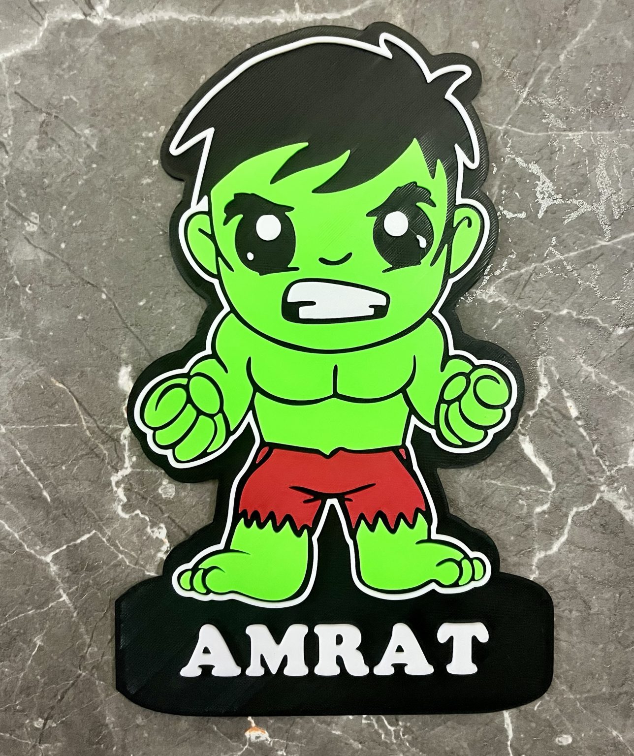 Hulk 3d Printed Door Name Plate (Customisable with your name) - 1 pc ...